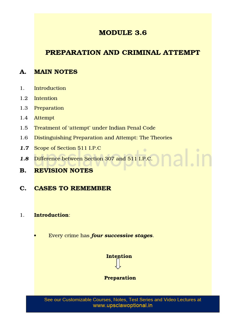 3.2 Preparation and Criminal Attempt | PDF | Crimes | Crime & Violence