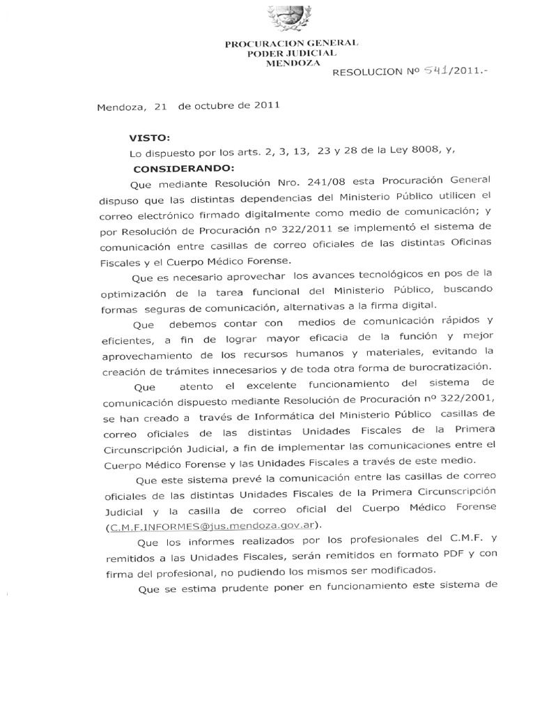 Res 541 11 Pedido Informes CMF Ufis1 | PDF
