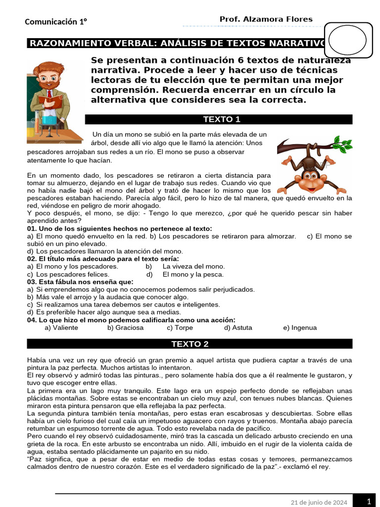 Análisis Textos Narrativos RV | PDF | Atenea | Tapiz