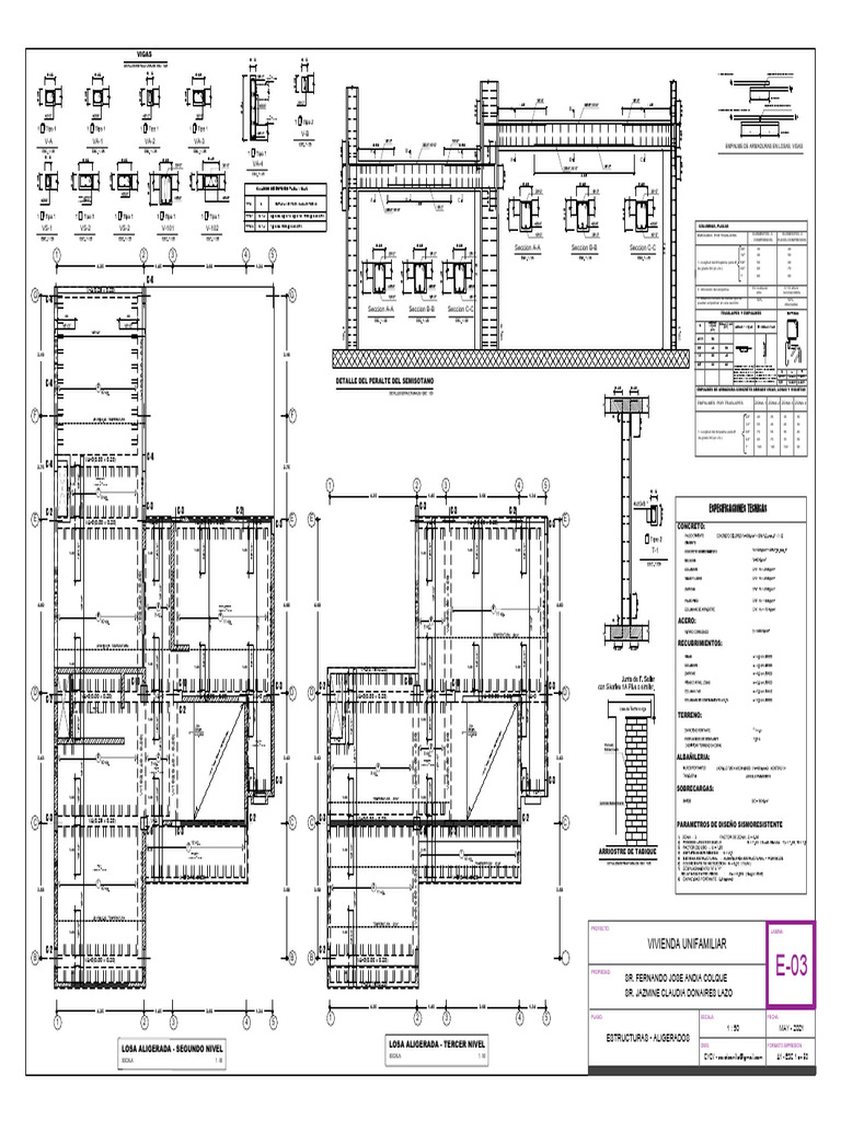 03.estructura - Fernando Jose Andia Colque - Aligerados 3era y Azotea | PDF