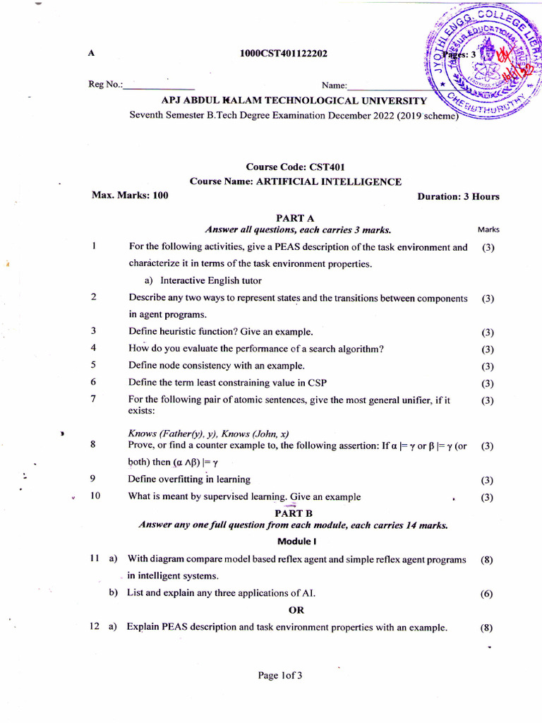 AI PYQ | PDF | Algorithms | Theoretical Computer Science