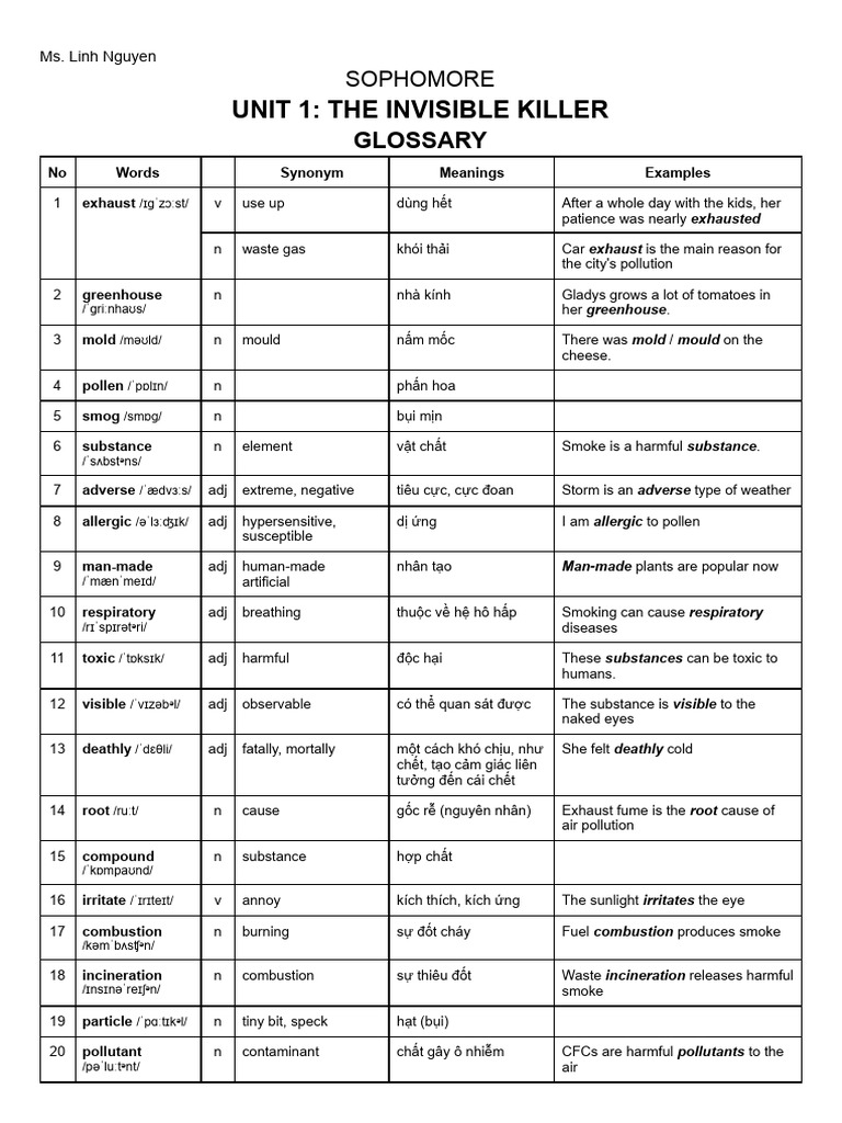 SO - Unit 1 - Glossary | PDF