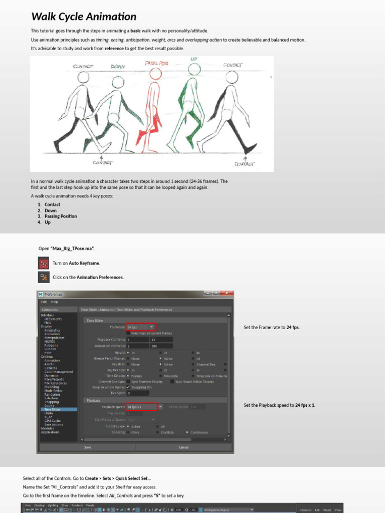 1 Walk Cycle(1) | PDF | Foot | Frame Rate