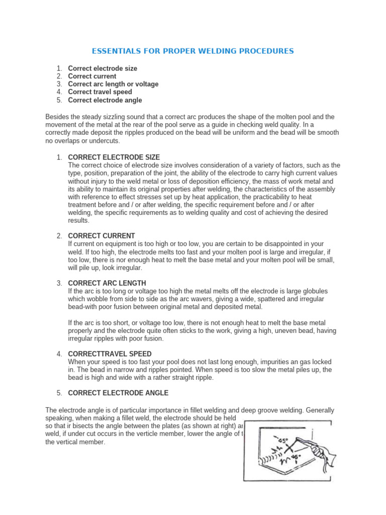 Essentials For Proper Welding Procedures | PDF | Welding | Construction