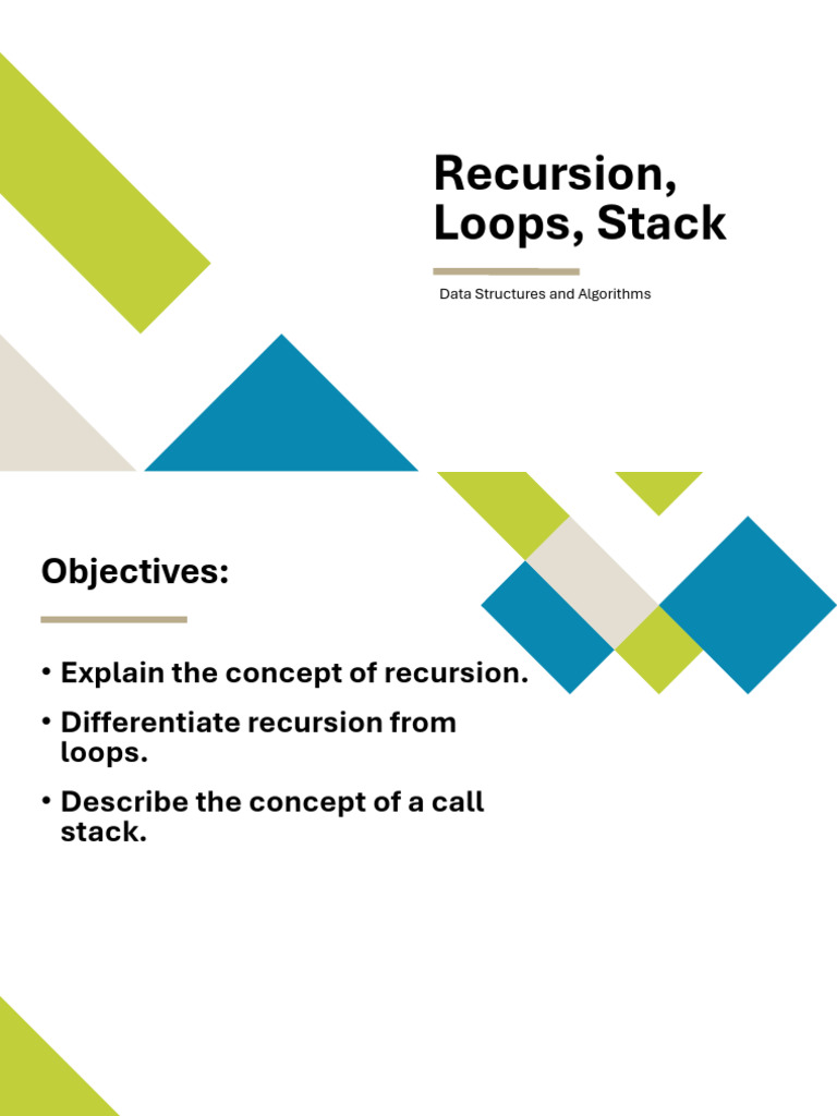 #3 Recursion, Loops, Stack | PDF | Control Flow | Algorithms And Data ... #3 Recursion, Loops, Stack | PDF | Control Flow | Algorithms And Data ...