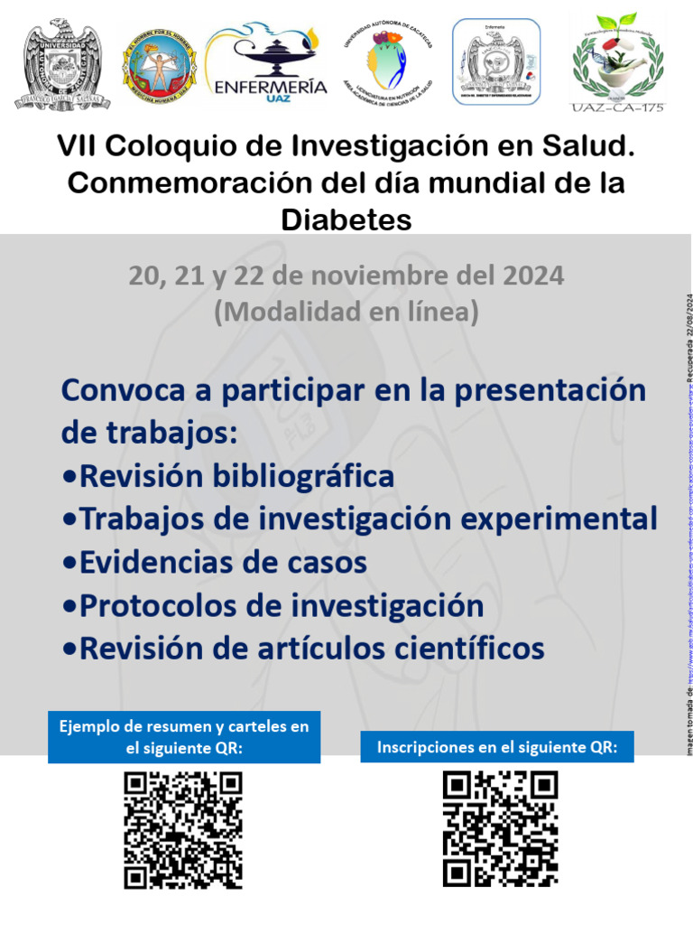 2024 - Cartel Promocional Con Registro Vii Coloquio de Investigaciones en Salud | PDF