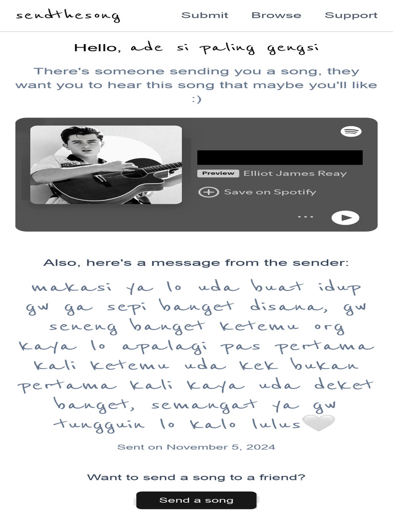 SendTheSong - Express Your Feelings Through Music Musical Messages ...