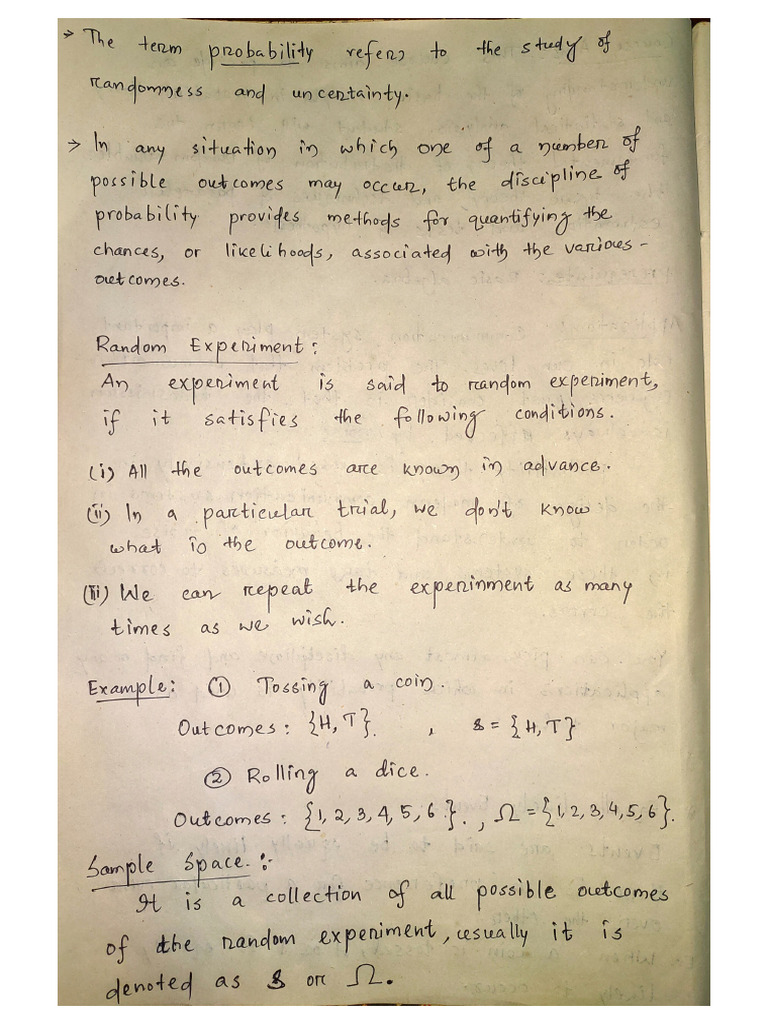 C2 PS Notes - 2.1 - 2.2 | PDF