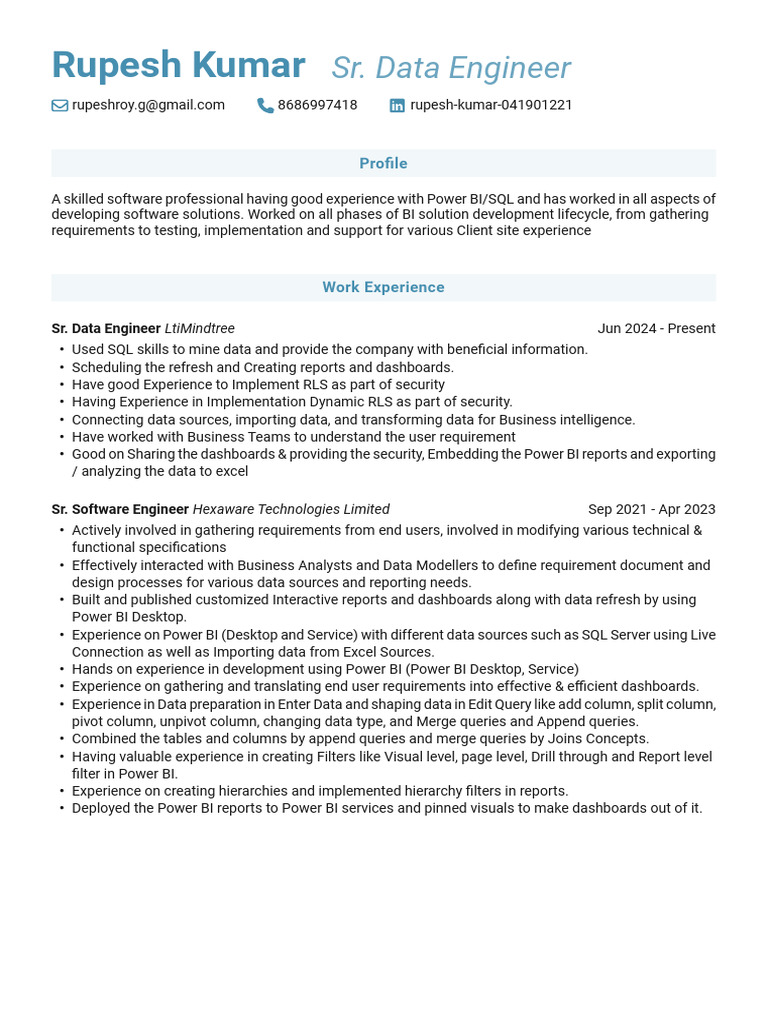 Rupesh Kumar Power BI | PDF | Sql | Microsoft Sql Server