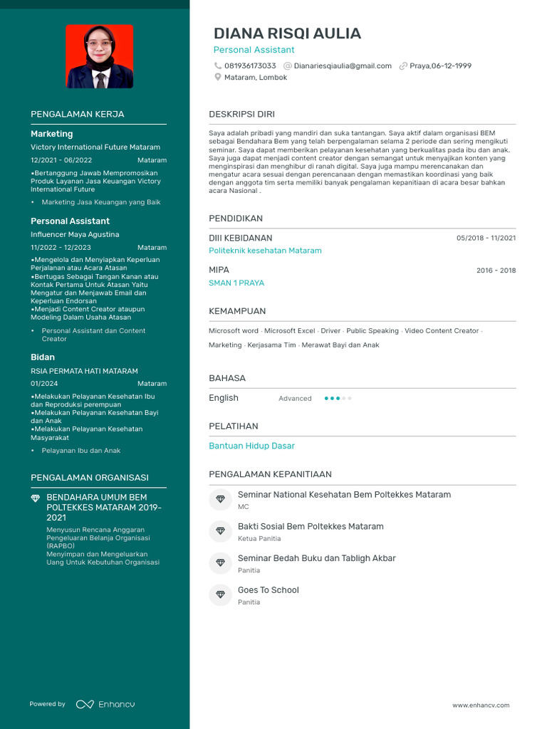 CV Diana Risqi Aulia | PDF
