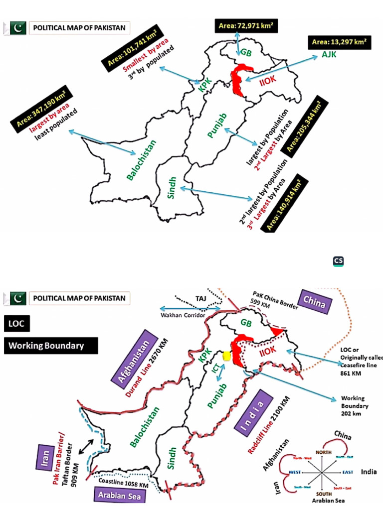 Map of Pakistan With Geography. | PDF