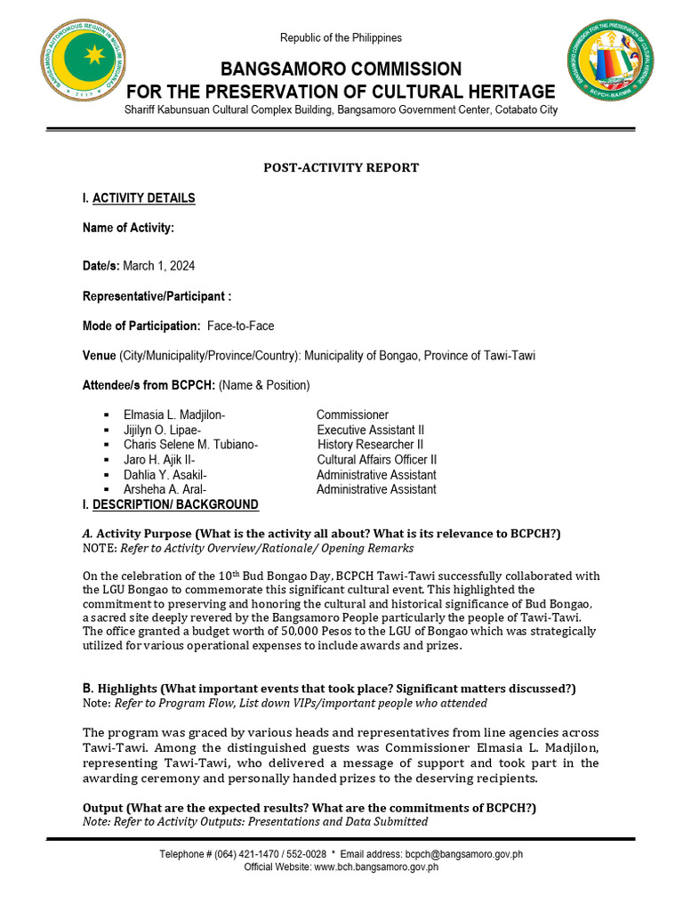 Consolidated Post-Activirty Reports | PDF | Social Science