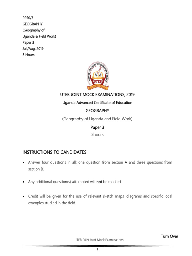 UTEB Geography 3 | PDF | Geography | Natural Environment
