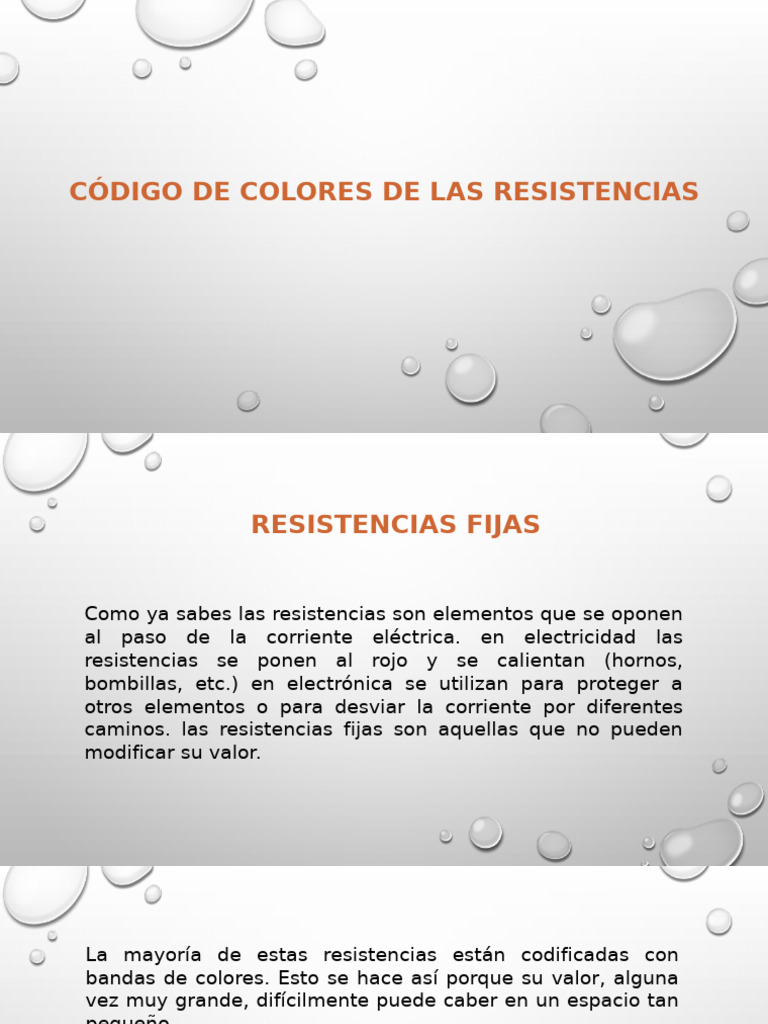 2 - Codigo de Colores | PDF | Energia electrica | Resistor