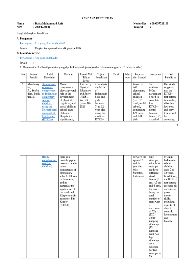 3 Rencana Penelitian Daffa Muhammad Rafi | PDF