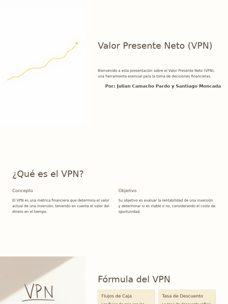 Valor Presente Neto VPN | PDF | Valor presente neto | Flujo de efectivo
