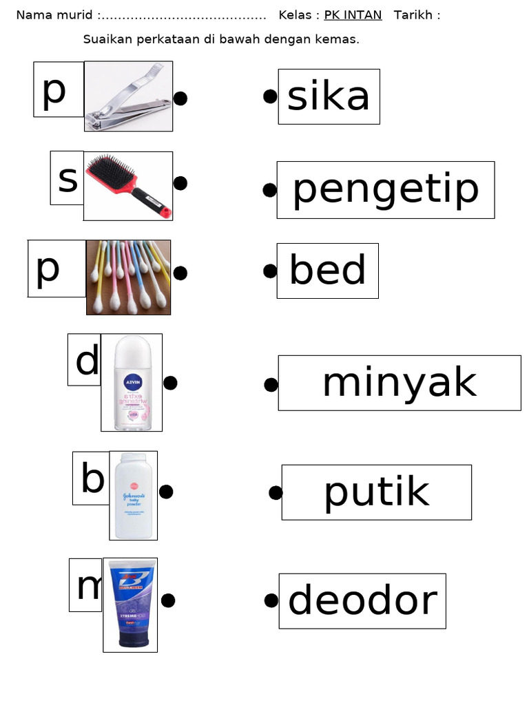 Suaikan Perkataan Alat Jaga Kebersihan | PDF
