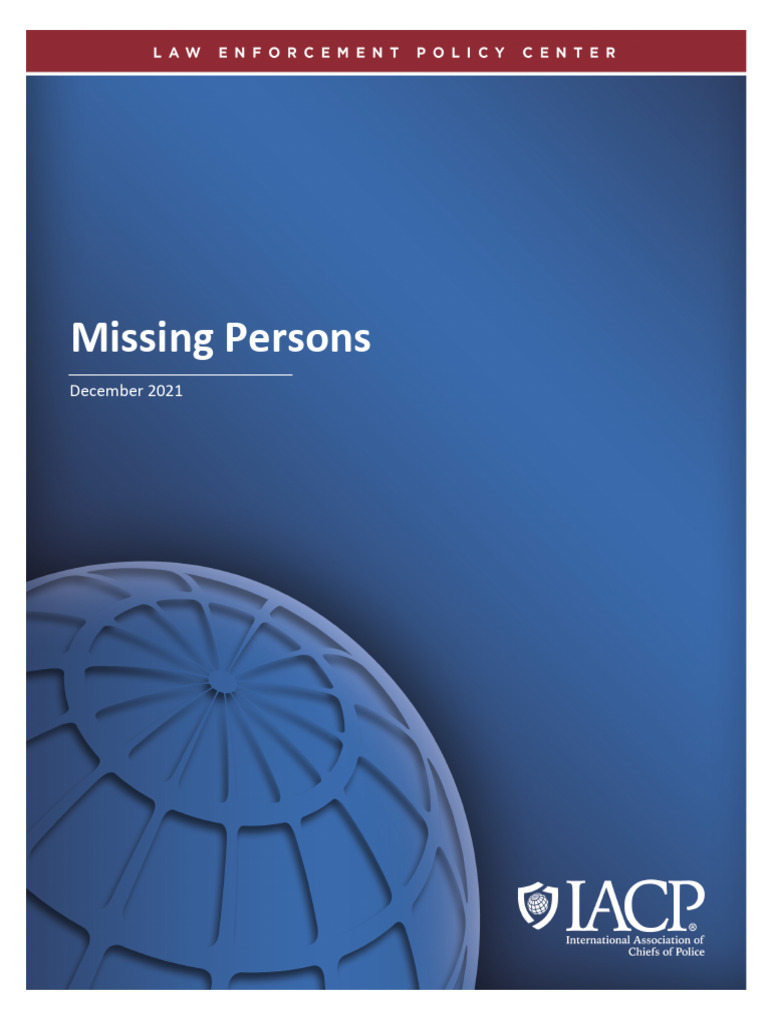 Missing Persons 12-2021 To Publish | PDF | Policy | Copyright