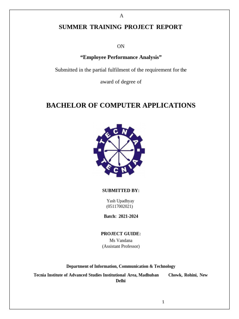 Intern Report' | PDF | Machine Learning | Performance Indicator Intern Report' | PDF | Machine Learning | Performance Indicator
