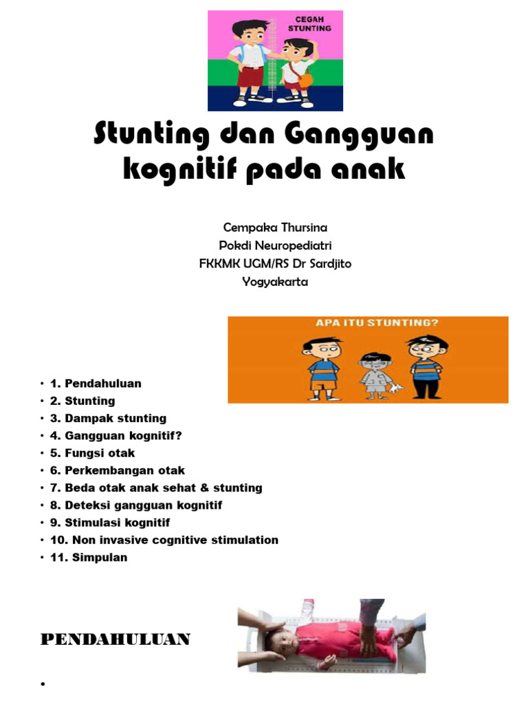 Stunting Dan Gangguan Kognitif Pada Anak, - DR Cempaka | PDF