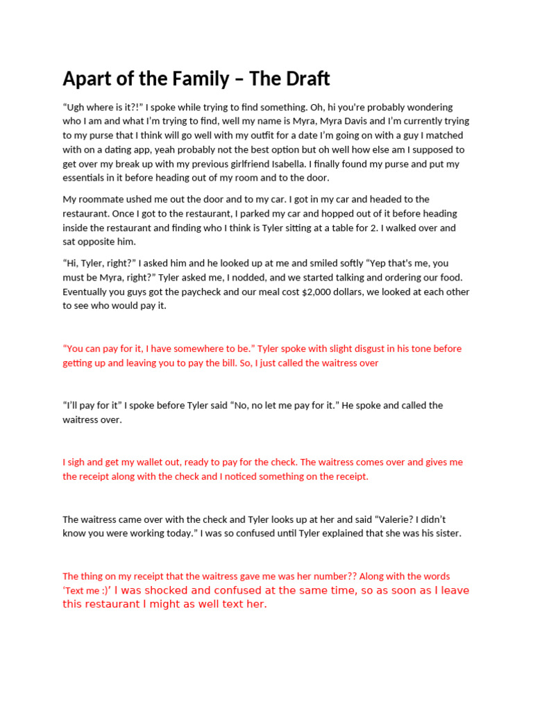 Apart of The Family - The Draft | PDF | Mystery, Thriller & Crime Fiction