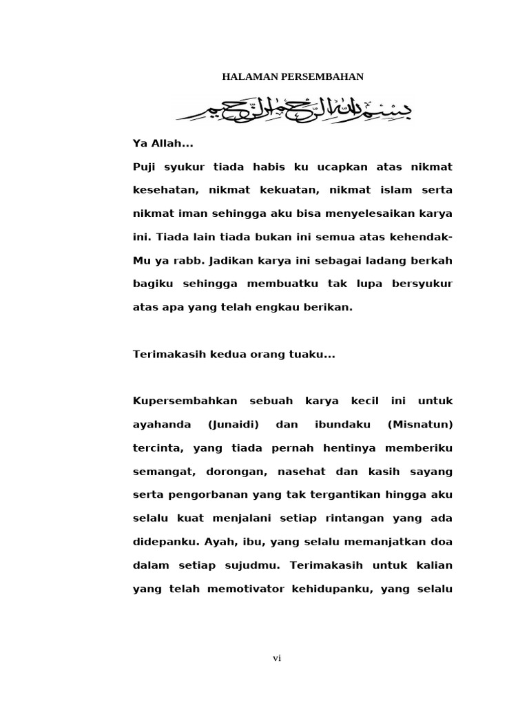 7 Halaman Persembahan Kti Irwan Sagita | PDF