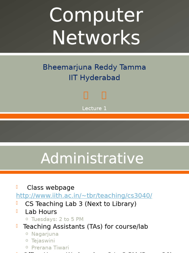 Bheemarjuna Reddy Tamma IIT Hyderabad | PDF | Computer Network | Internet