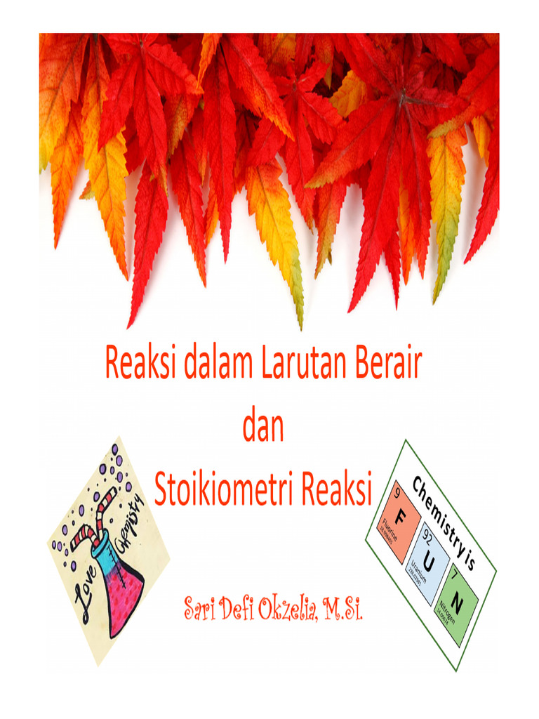 Reaksi dan Stoikiometri Larutan Air | PDF