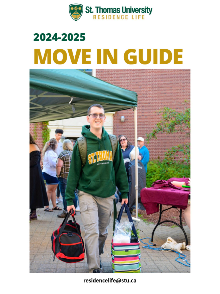 STU Residence Move-In Guide 2024-2025 | PDF