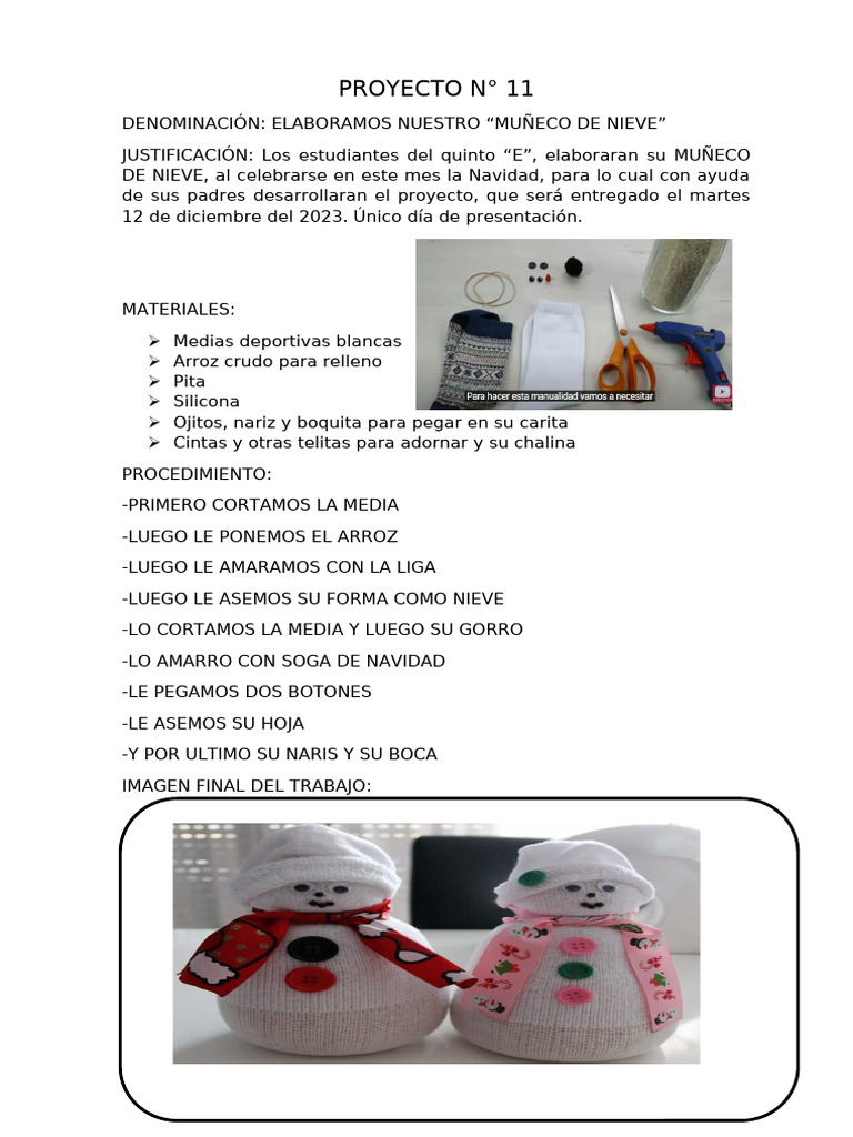 Muñeco de Nieve | PDF