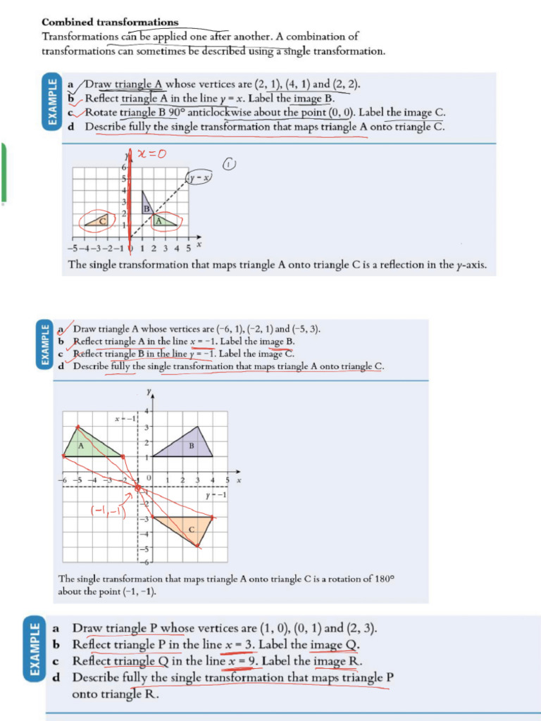 Combined Transformations and Enlargements | PDF
