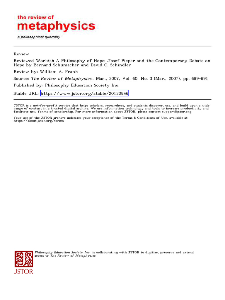 A Philosophy of Hope | PDF | Socrates | Plato