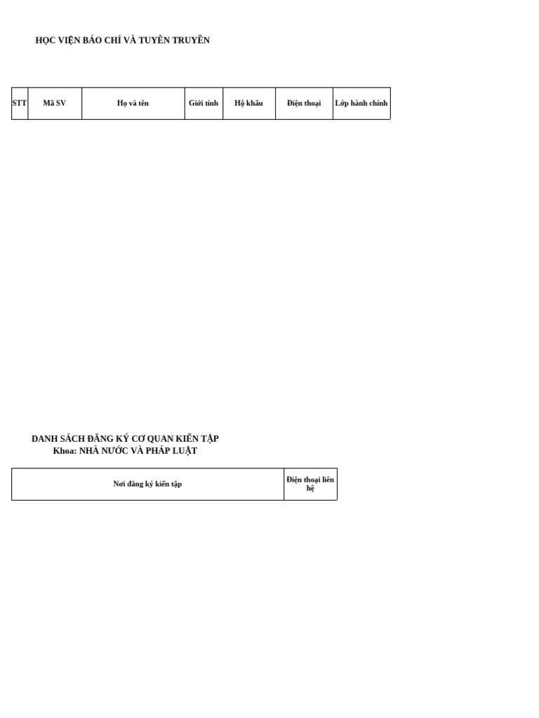 Mau Dang Ky Kien Tap | PDF