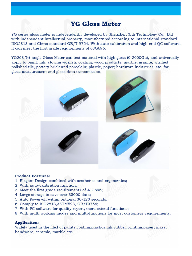 YG Gloss Meter | PDF | Technology & Engineering