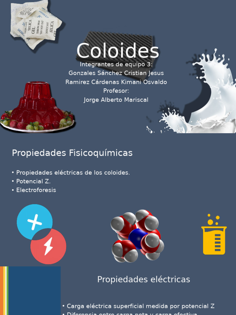 Coloides-Equipo 3 | PDF | Coloide | Física Aplicada e Interdisciplinaria