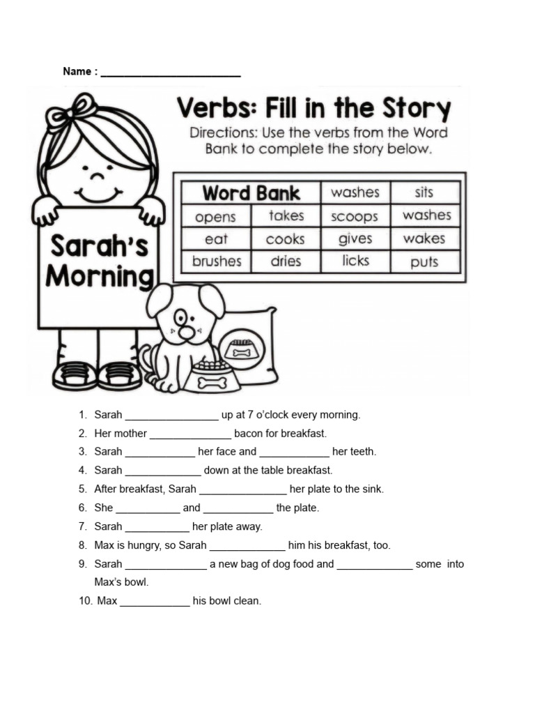 Grade 4 - Action Verbs | PDF | Wellness