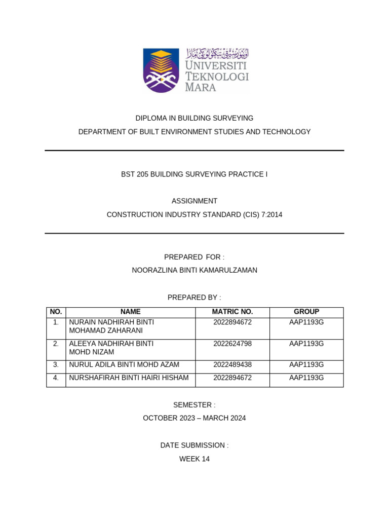 Bst205 Assignment Qlassic | PDF | Building Engineering