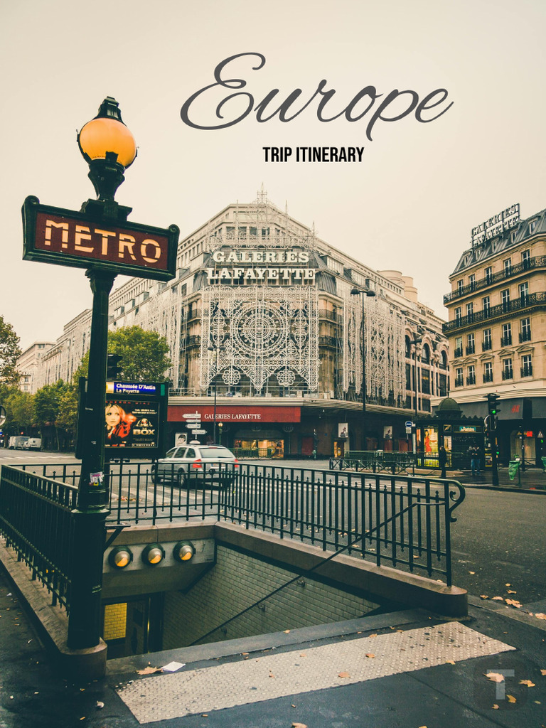 Europe Trip Itinerary Template - Edit Online & Download Example | PDF