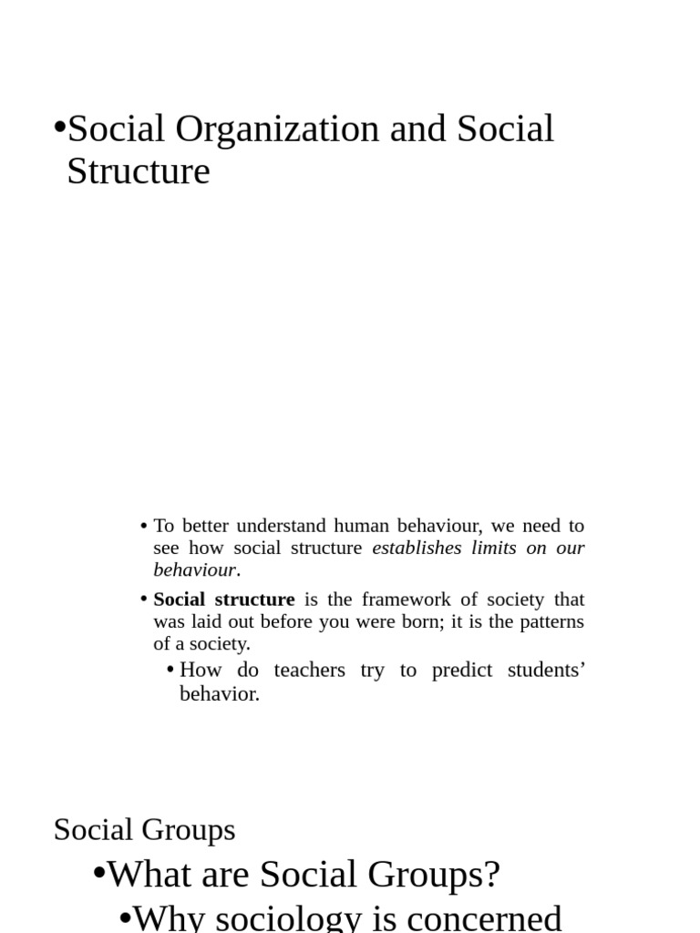 Understanding Social Structures and Groups | PDF | Social ...