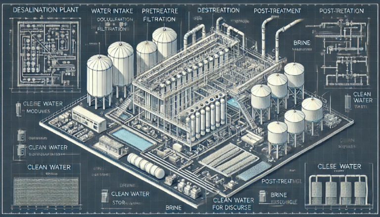 Desalination Plant Blueprint | PDF
