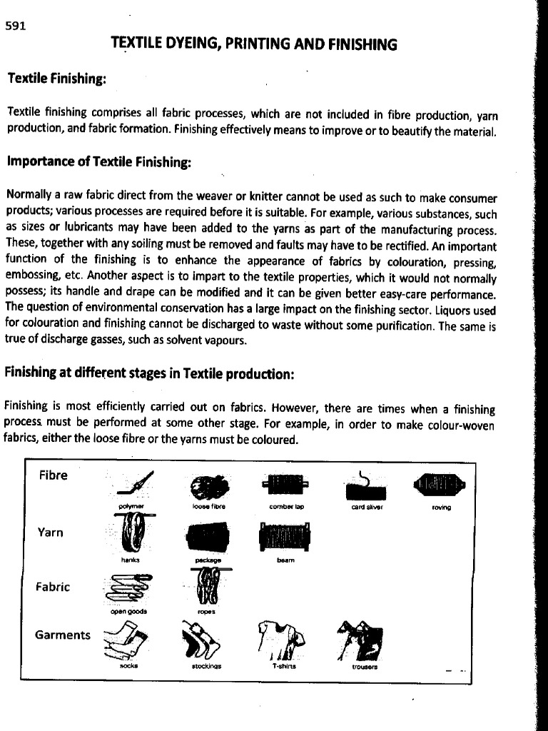 Textile Dyeing, Printing and Finishing | PDF | Textiles | Clothing