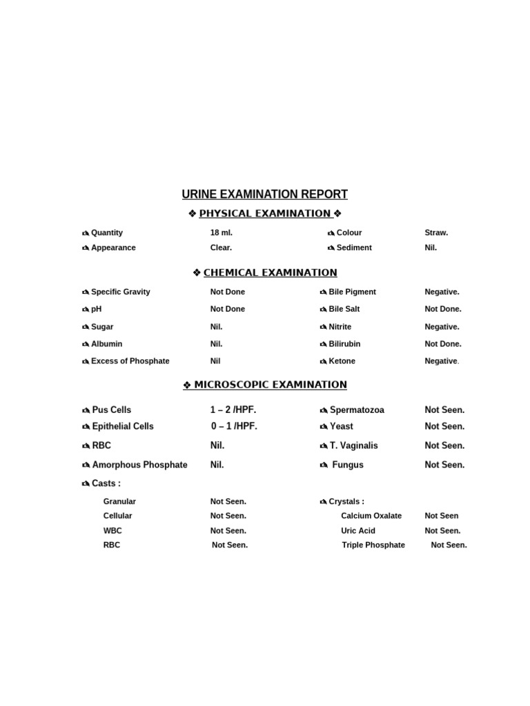 Urine Examination and Microbiology Report | PDF | Urine | Staining