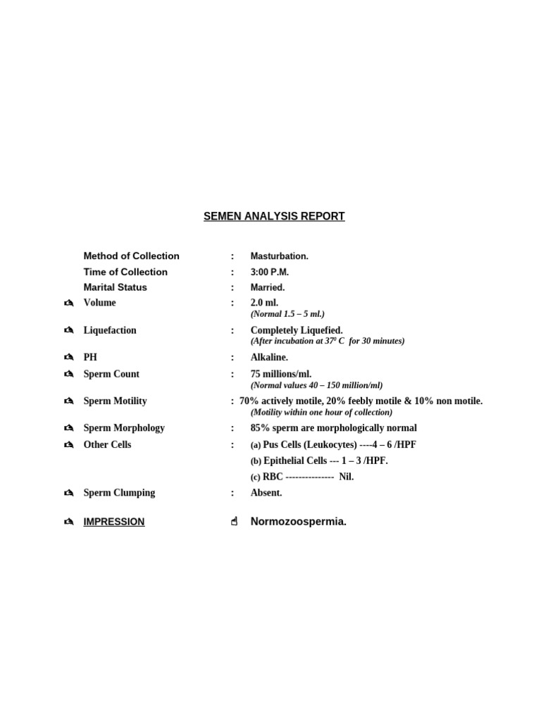 SEMEN ANALYSIS | PDF | Reproductive System | Fertility