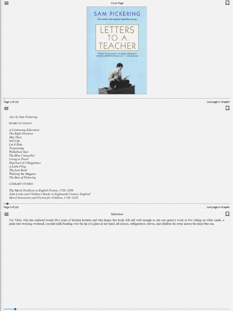Letters To A Teacher | PDF