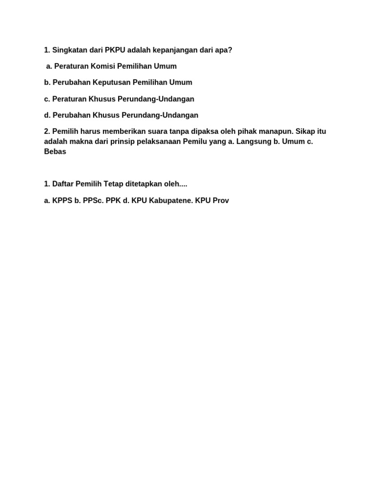 Soal PPK | PDF