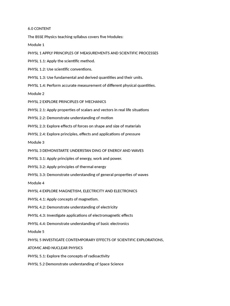 Modules Physics | PDF