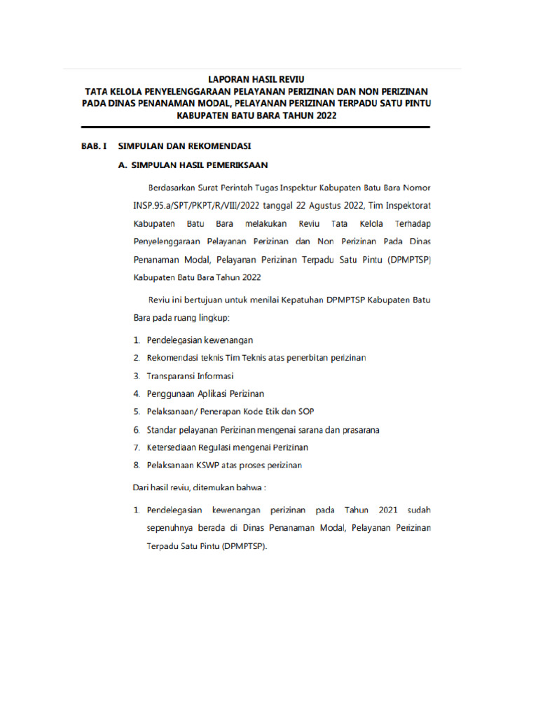 Contoh Laporan Dan PKR | PDF