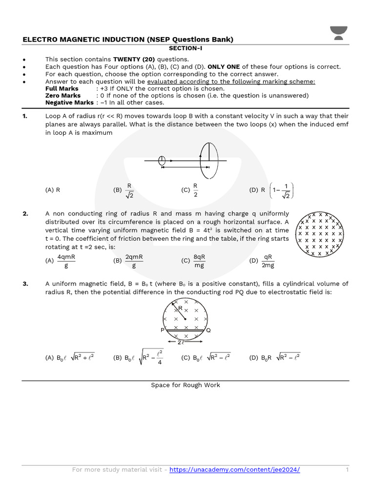 12-Electro Magnatic Induction-SC | PDF | Electromagnetism | Electrical ...