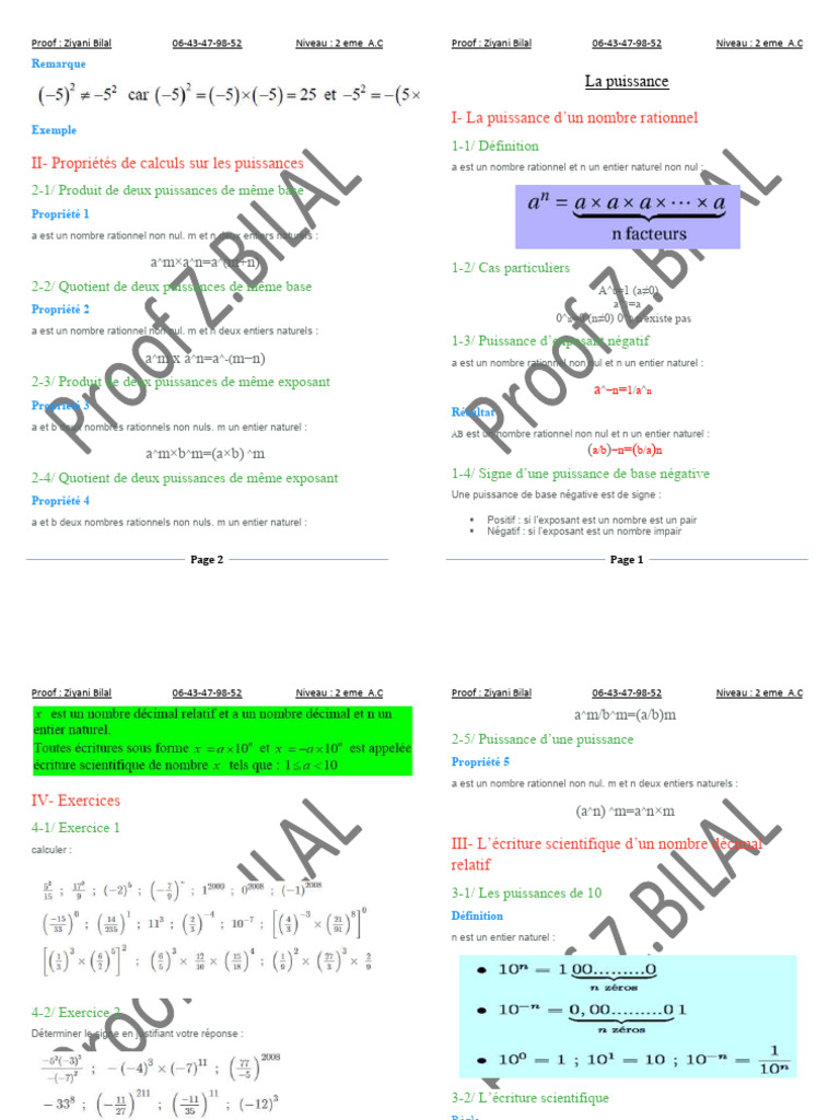 Puissance des Nombres Rationnels | PDF | Nombre rationnel | Entier naturel