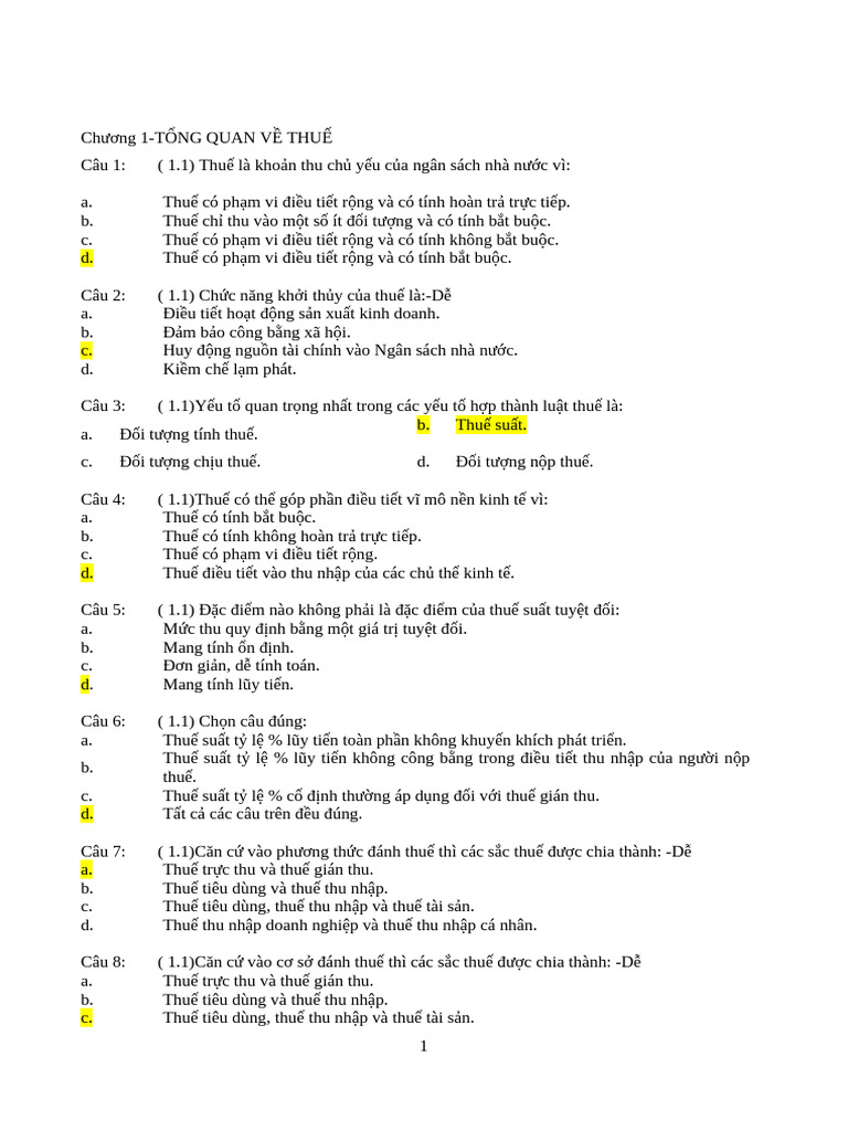 TN Thuế C1-2-3 | PDF